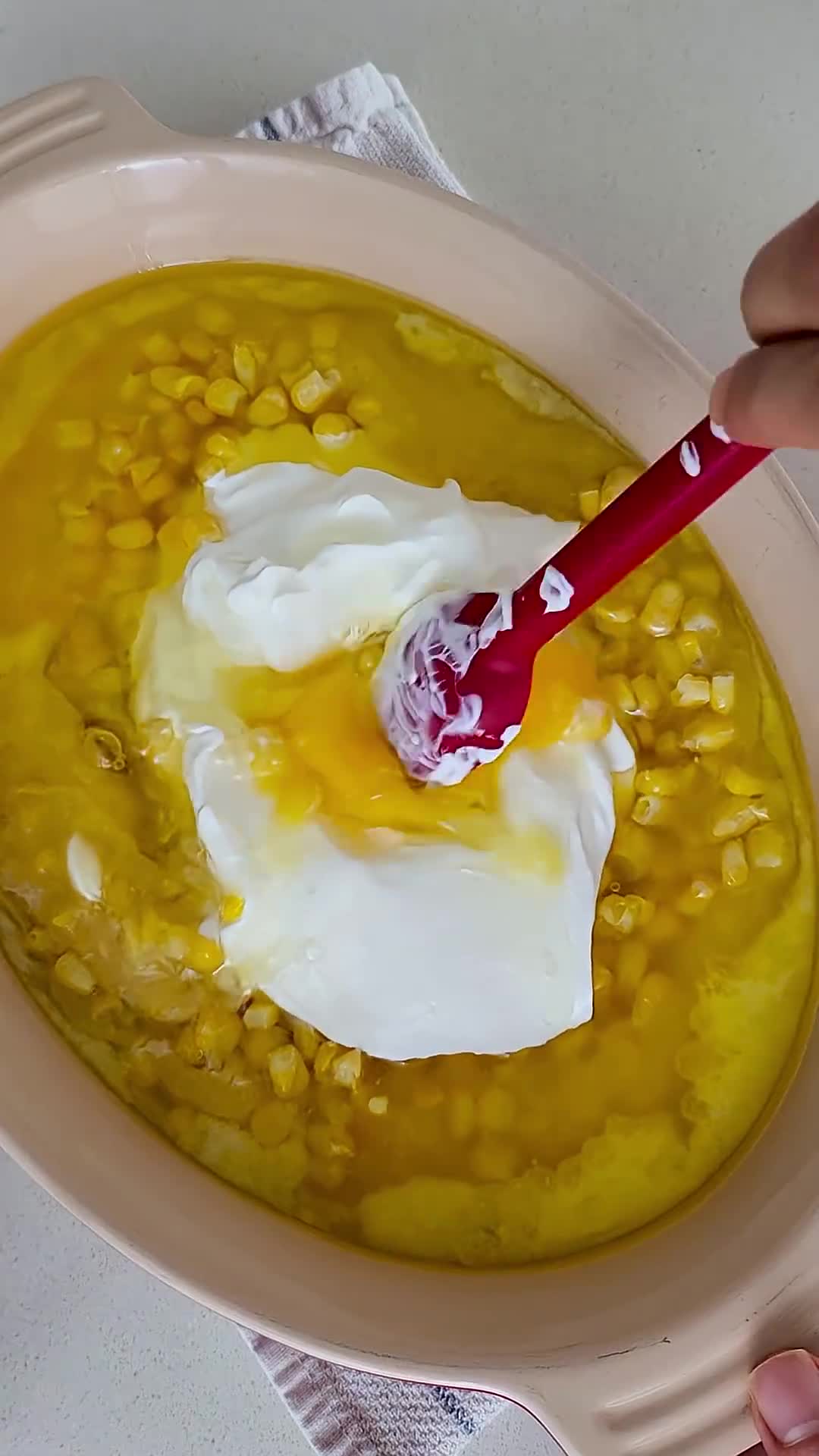 One-Dish Corn Casserole! #thanksgiving