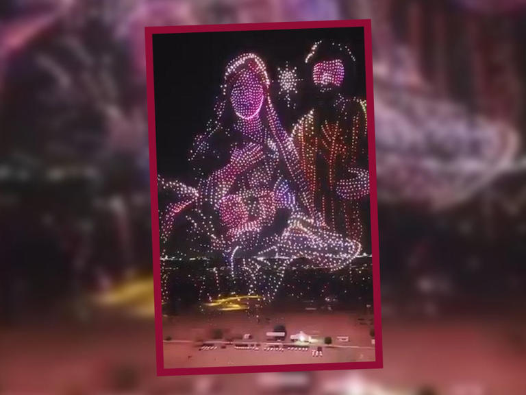 VIDEO: Un show de 5 mil drones recrea el nacimiento de Jesús en Texas