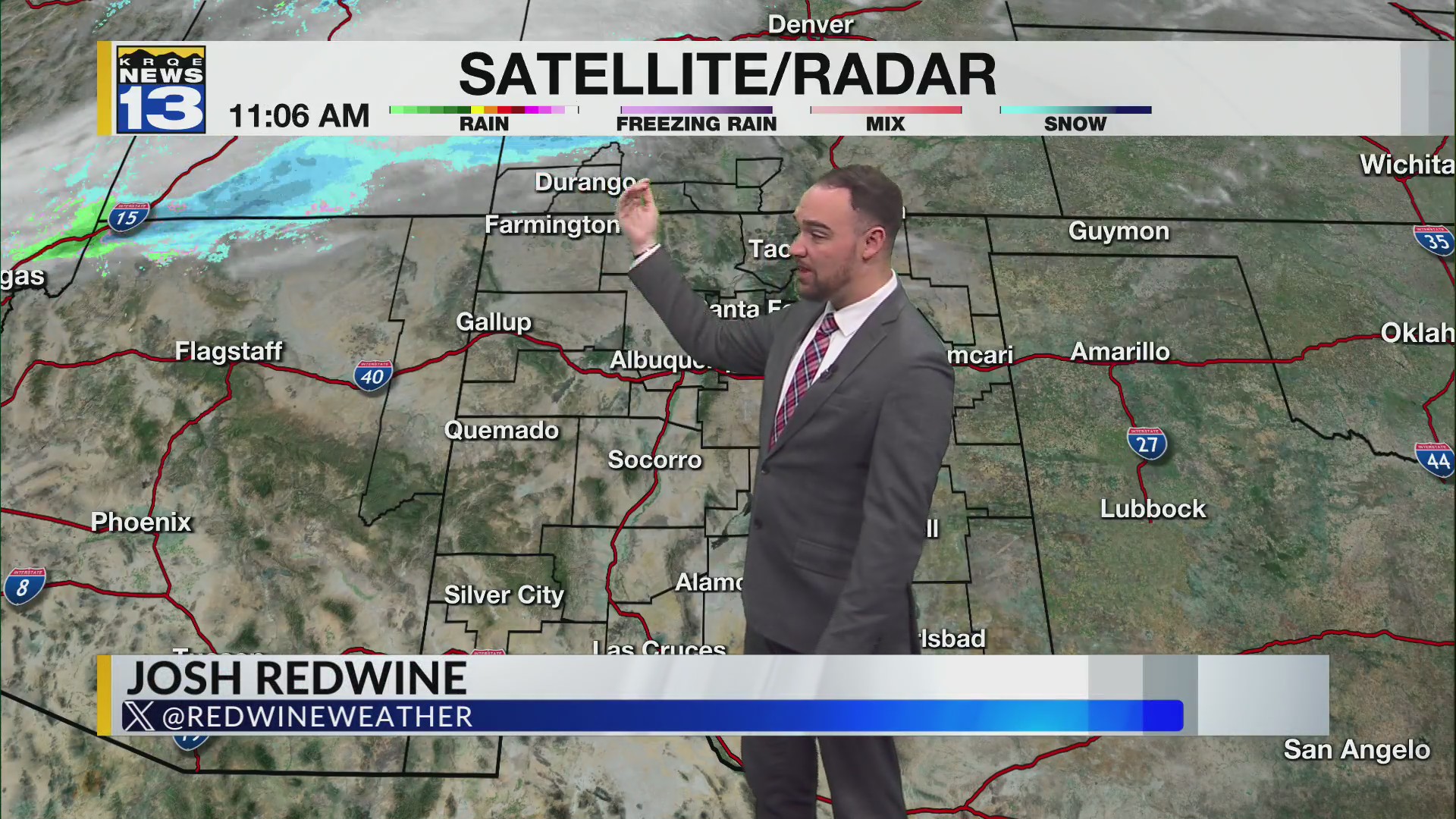 Winter storm moves into New Mexico through midweek