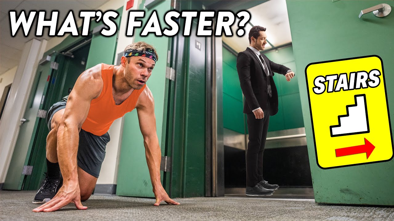 Is an Olympic runner faster than an elevator?