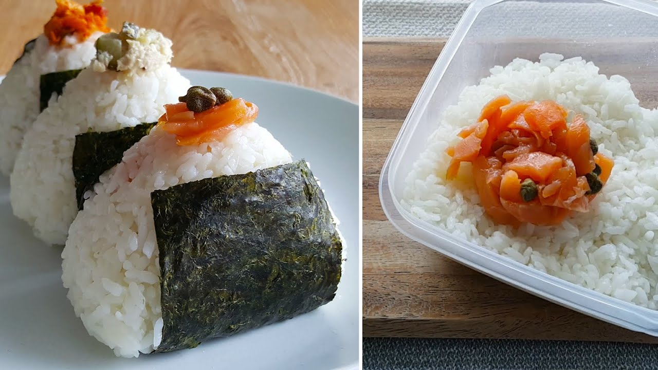 3 easiest onigiri recipes (Japanese rice balls) | Tuna • Smoked salmon ...