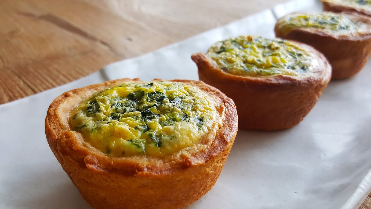 Easy mini quiche with crescent roll crust