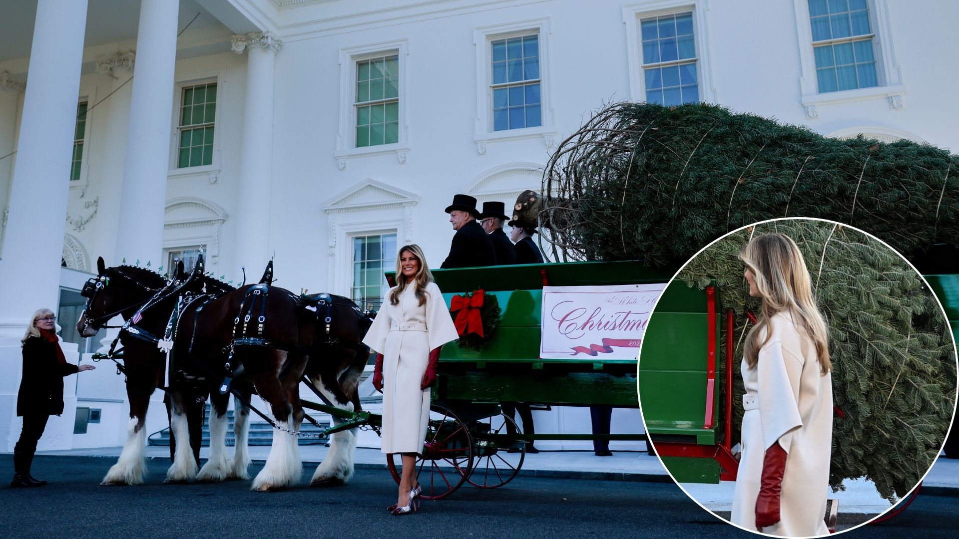 «Christmas Grinch»: Melania Trump goes viral after walking out of tree ...