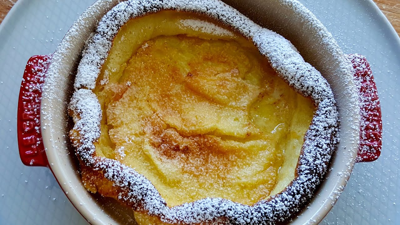 One egg toaster oven pancake | Easiest Dutch baby recipe ever!