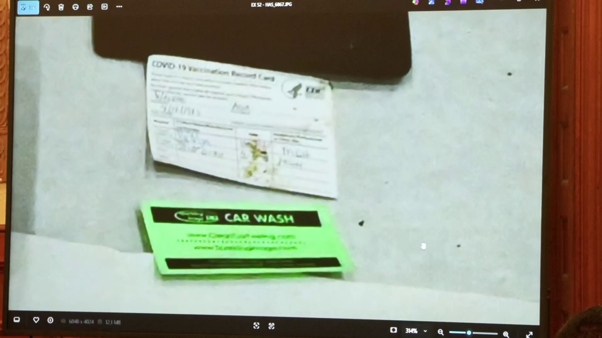 COVID-19 vaccination card belonging to Ana Walshe recovered from trash ...