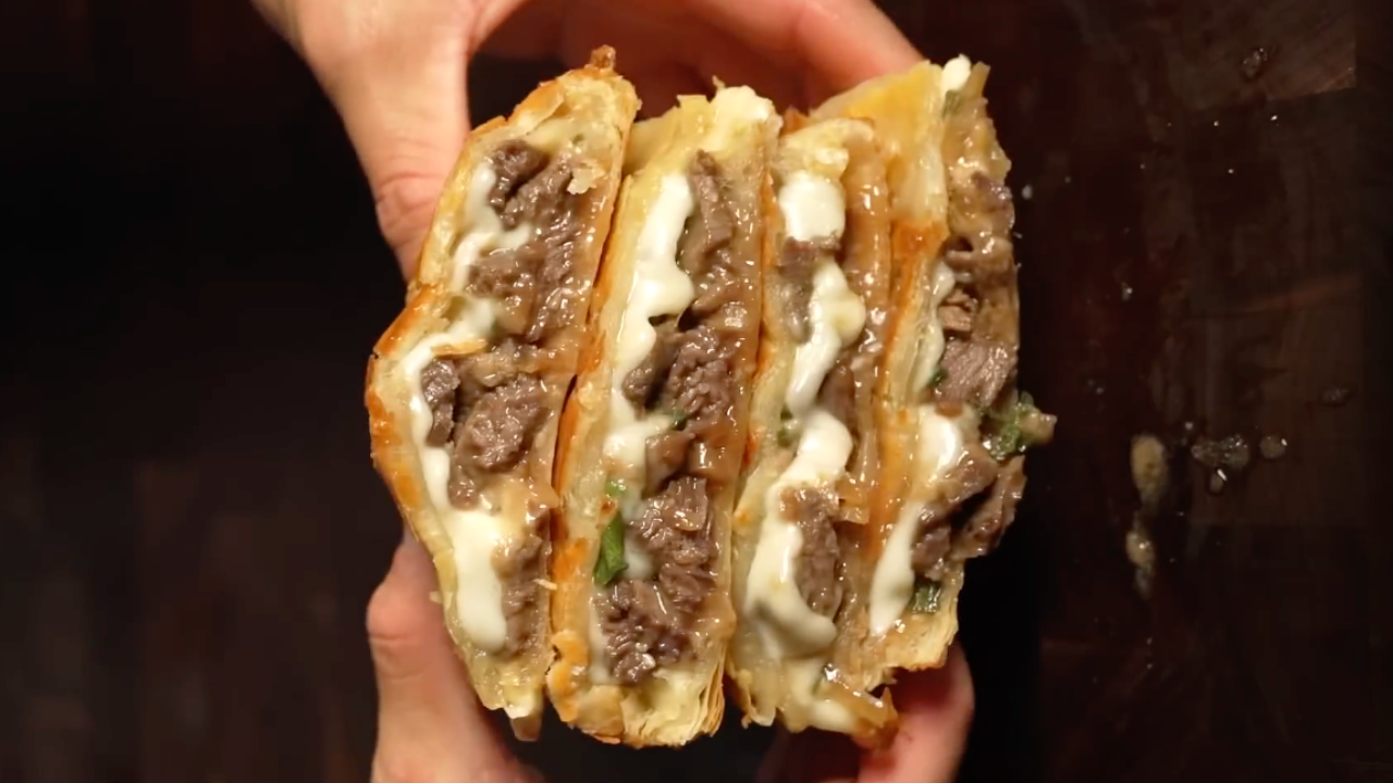 Crispy, cheesy, bulgogi-filled hot pocket