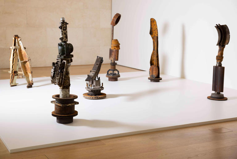 This North Texas native’s scrap metal sculptures are at the Nasher