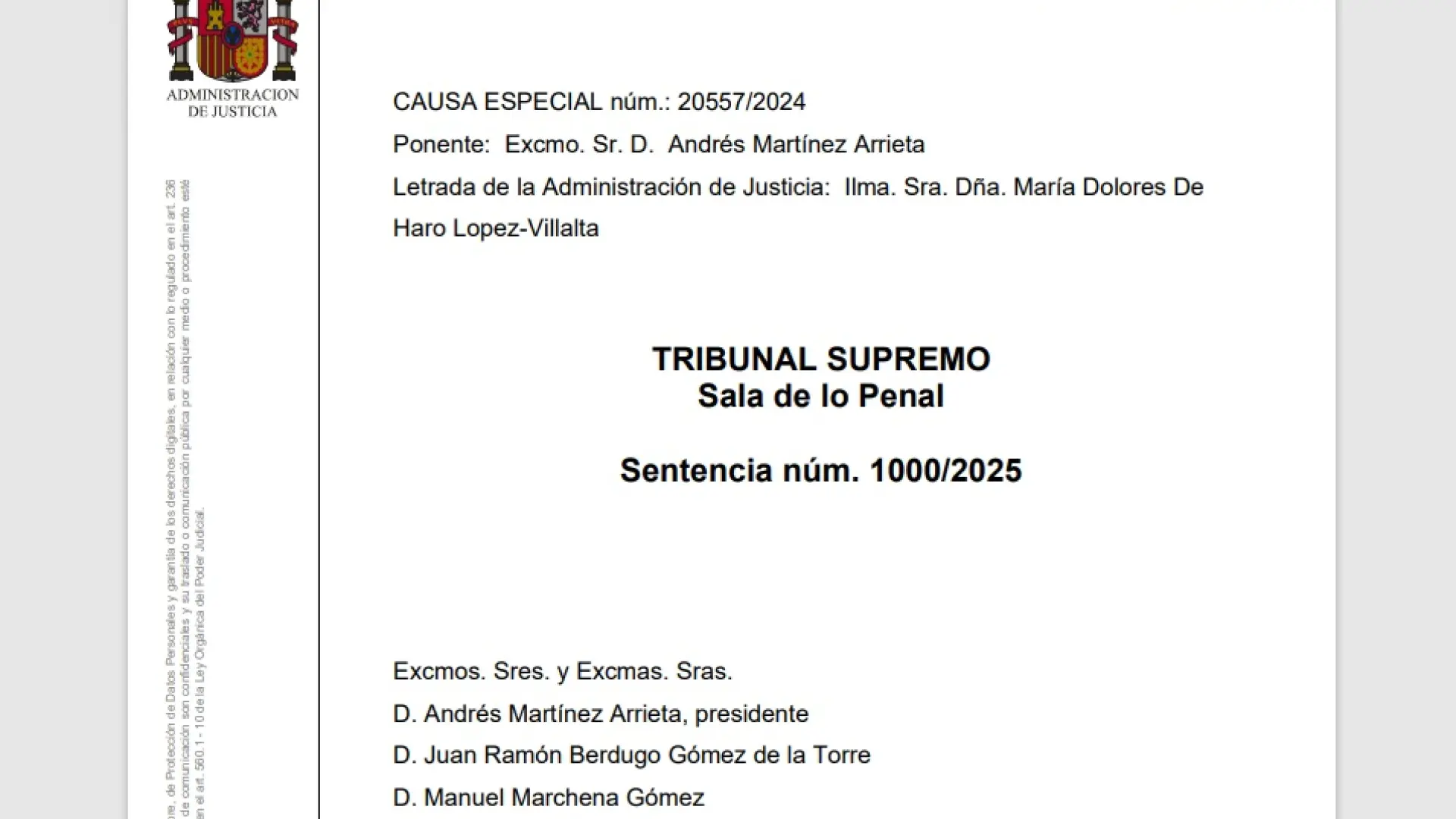 Sentencia del Supremo a García Ortiz: lee los 233 folios del documento ...