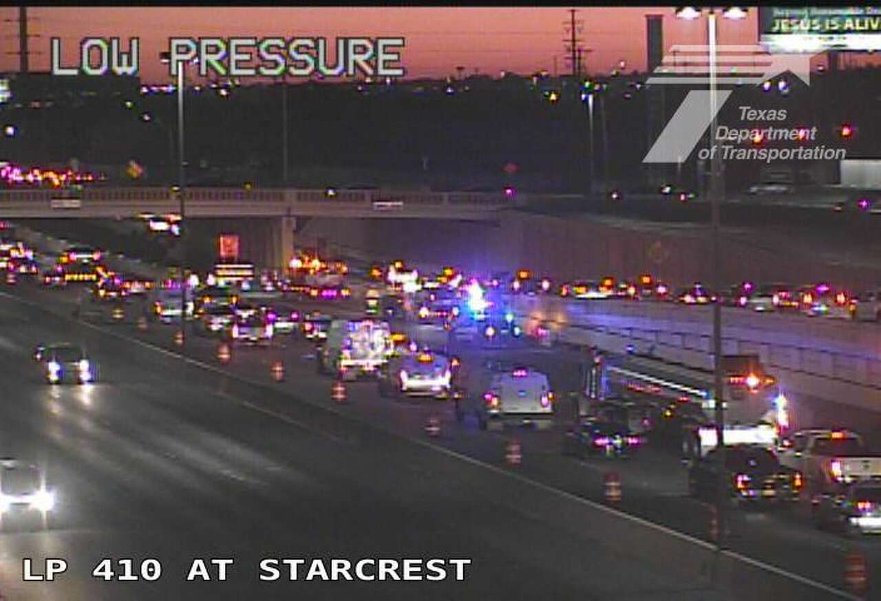 Crash nearly shuts down all lanes of Loop 410