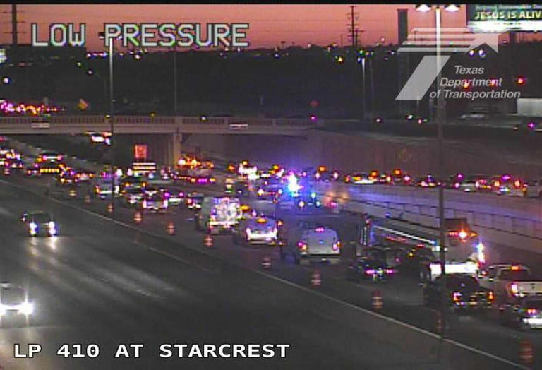 Crash nearly shuts down all lanes of Loop 410