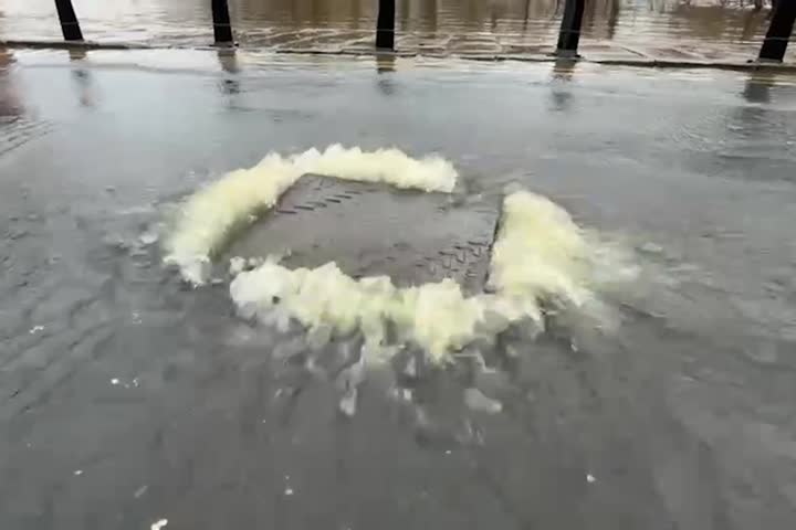 Flooding in York as Storm Bram hits the UK