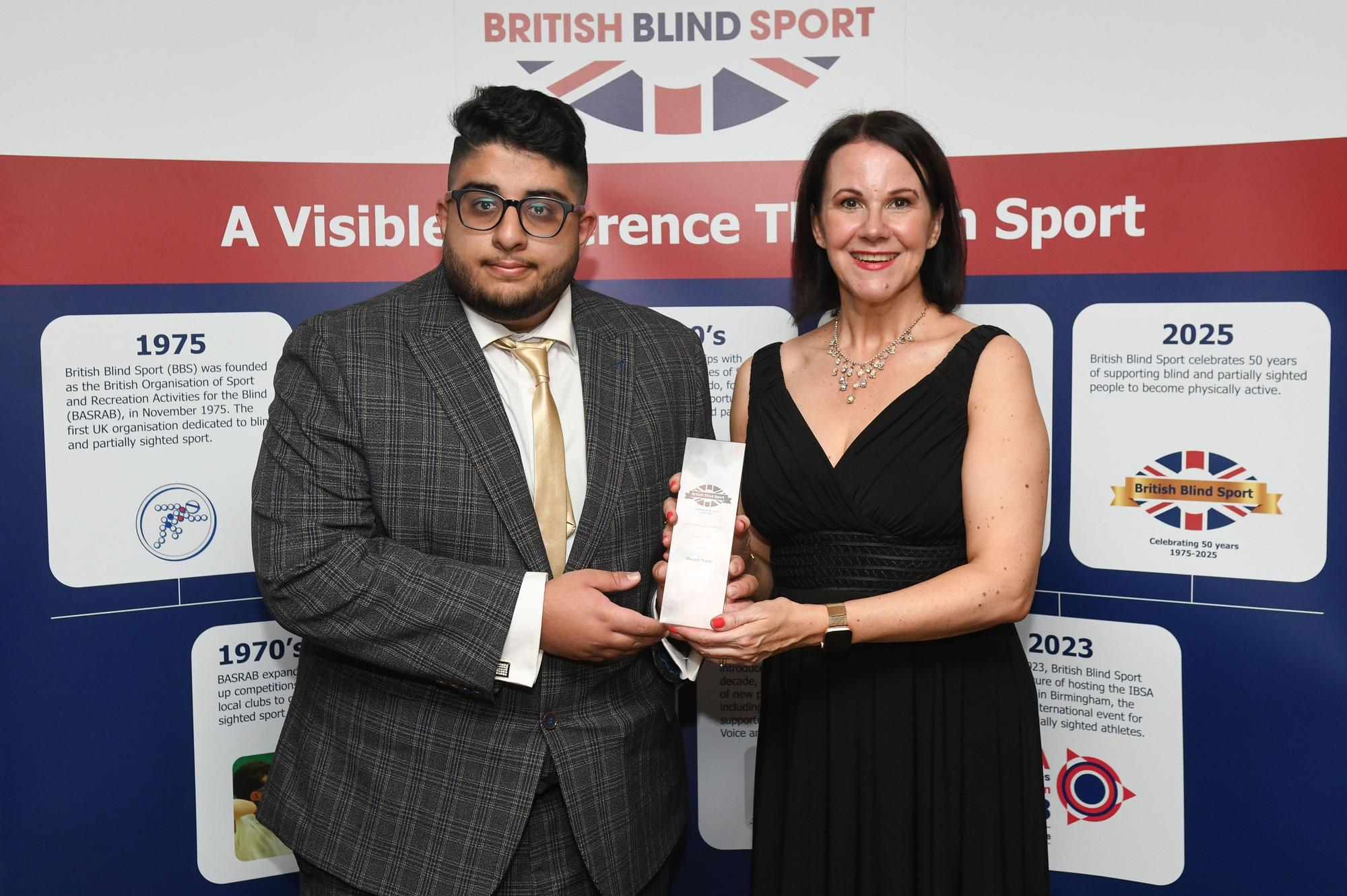 Young blind sport leader is celebrated at awards event