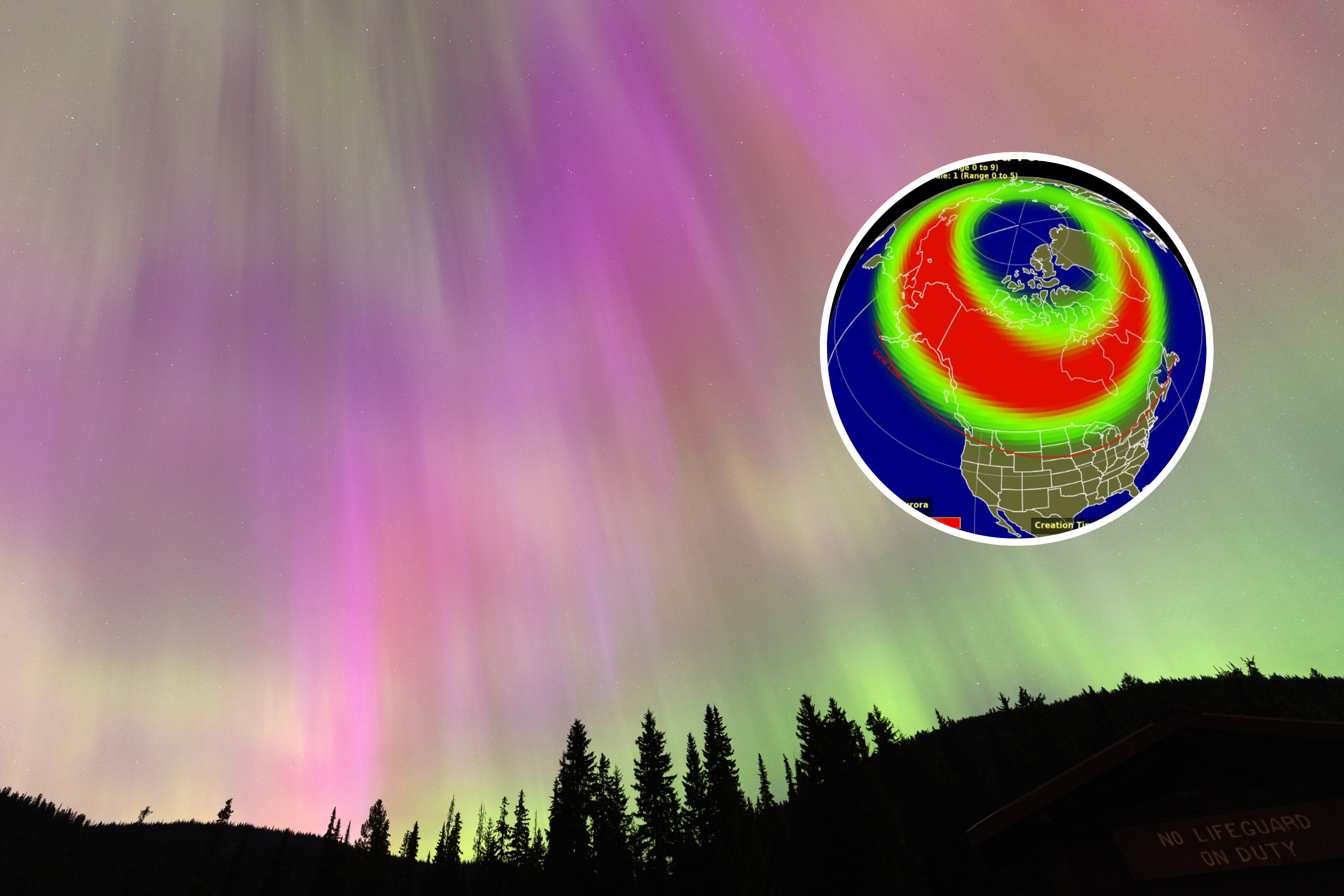 Map reveals states where aurora could appear tonight as sun burp hits