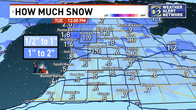 Two bursts of snow in the next 24 hours: Tuesday morning and again ...