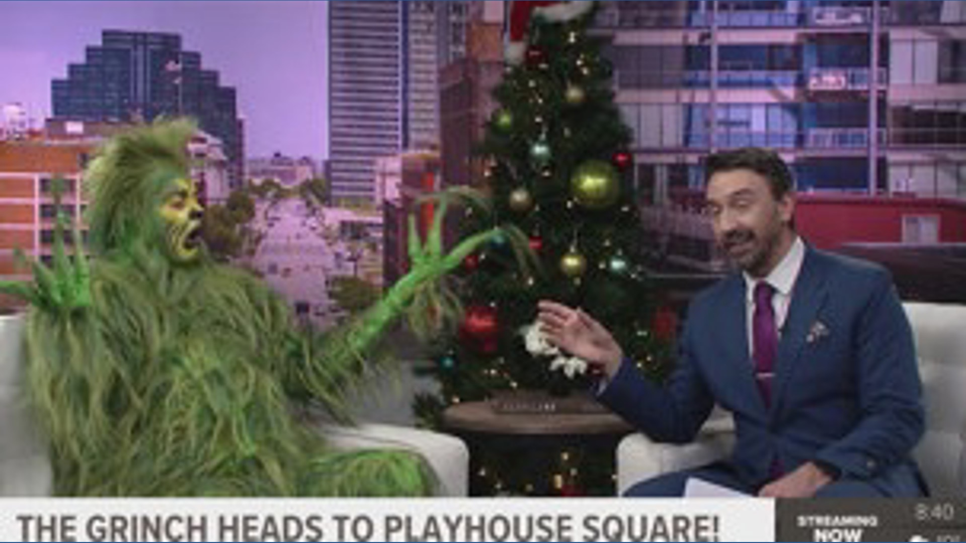 The Grinch drops by WKYC studios ahead of musical performances at ...