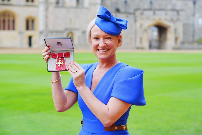 Welsh TV presenter Ruth Dodsworth collects King's honour she says is ...