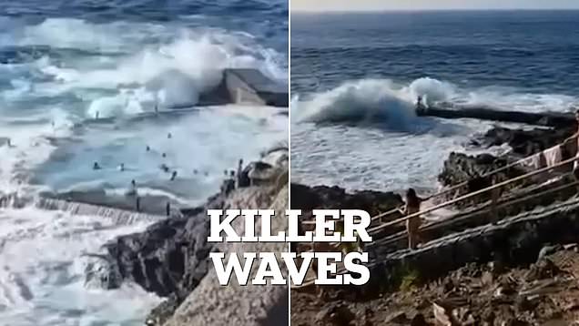 Tourists swept away and killed after waves hit natural pool