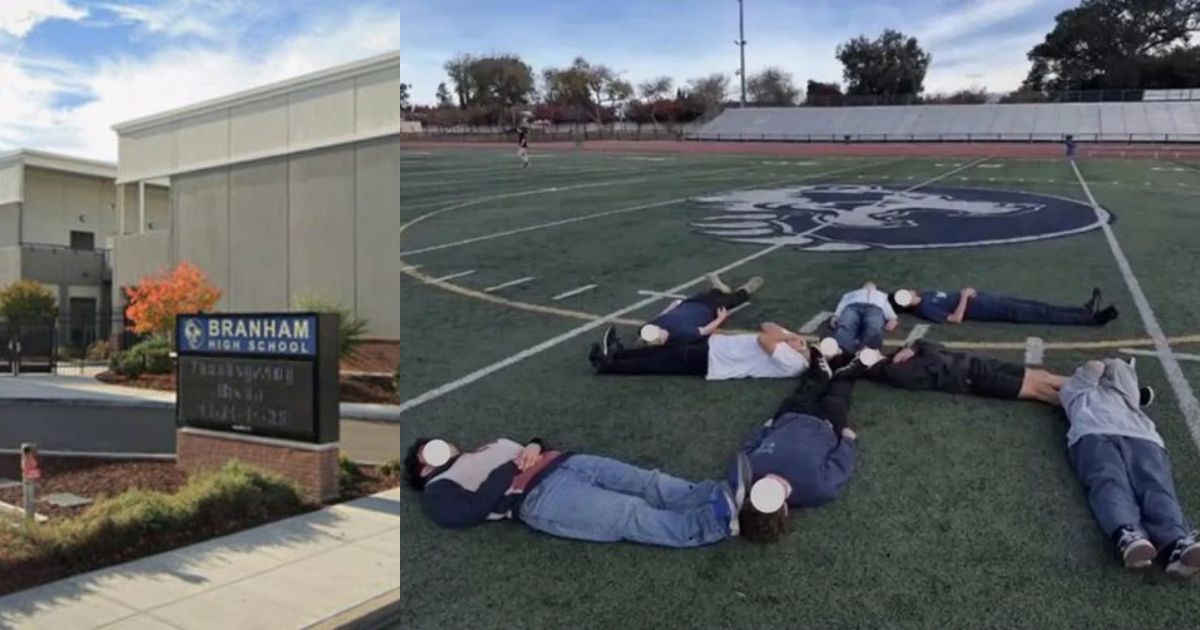 California teens form human swastika on school field — viral photo ...