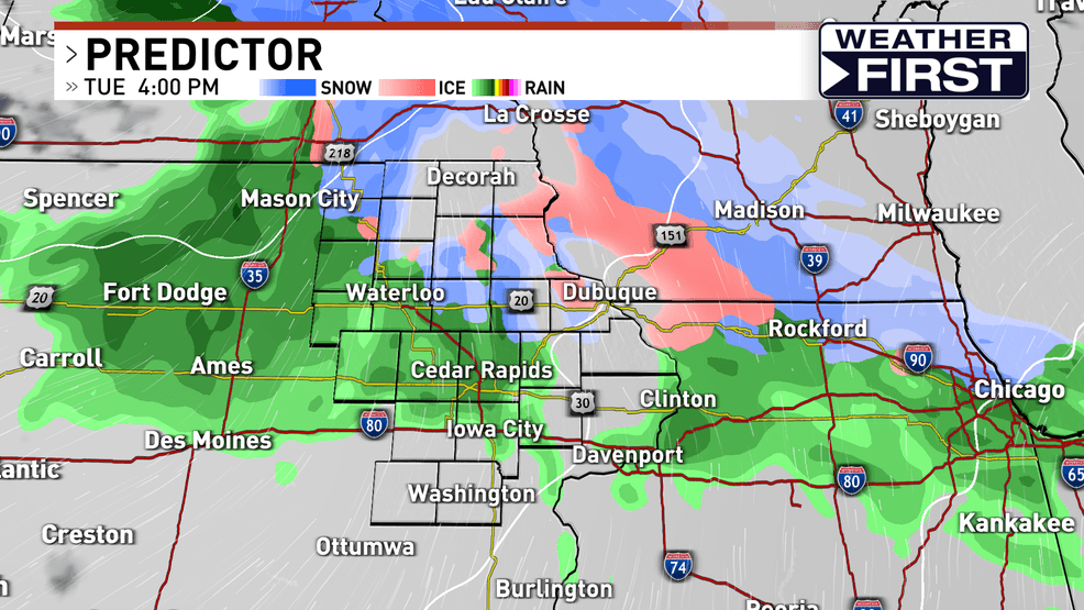 Rain, ice, wind, snow could lead to tough travel late Tuesday into ...