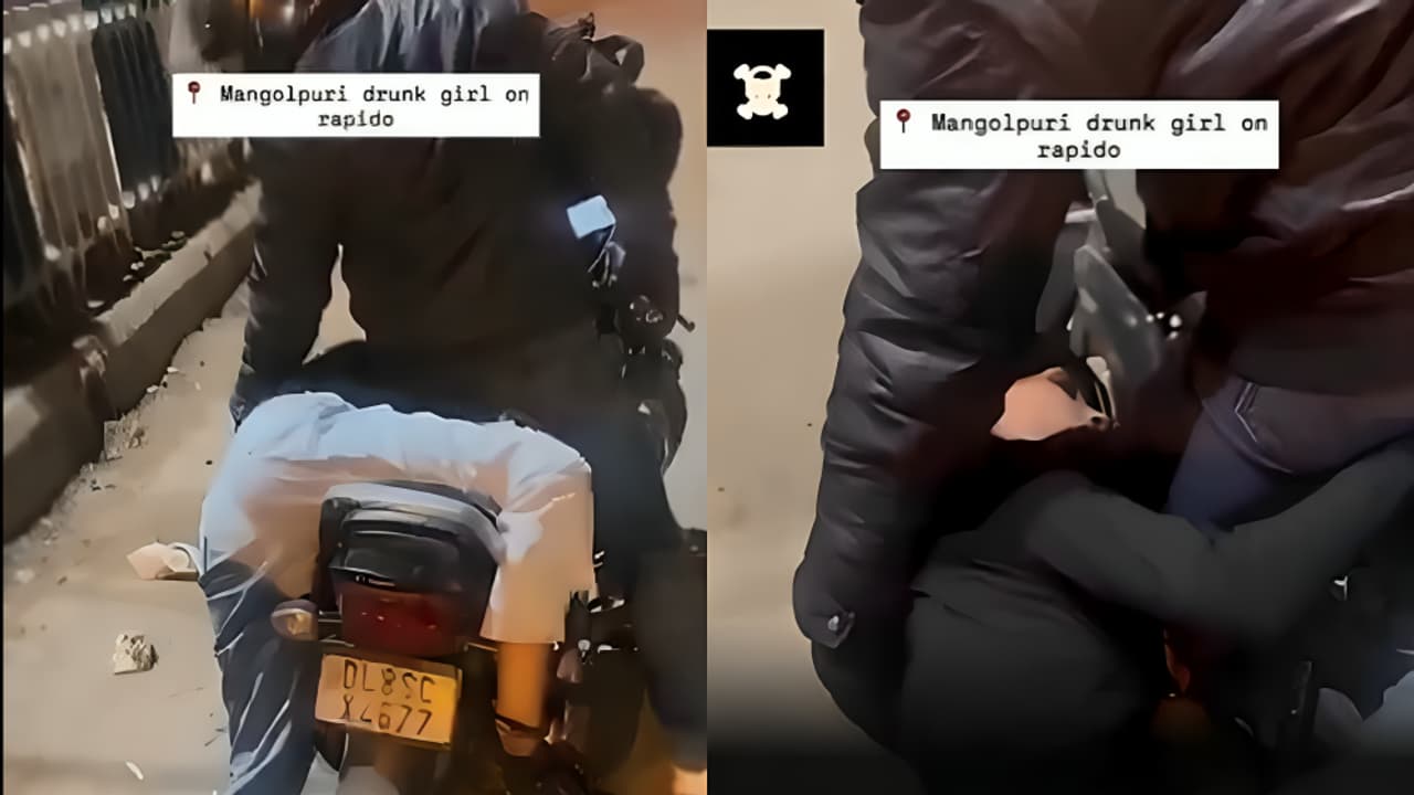 Drunk woman falls off Rapido bike in Delhi, netizens slam 'reckless ...