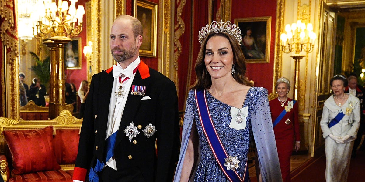 Kate Middleton's method for affixing her giant tiara spotted in zoomed ...