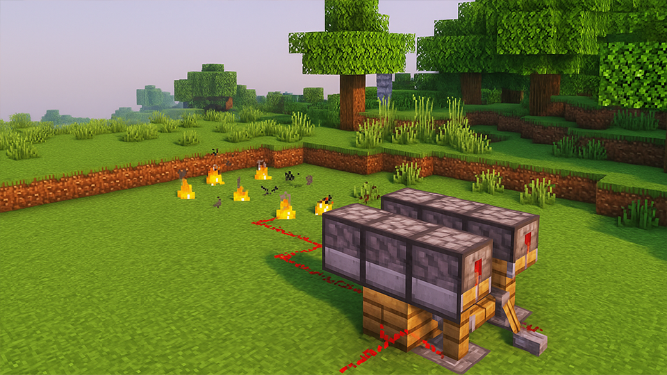 How to build a fireball thrower in Minecraft