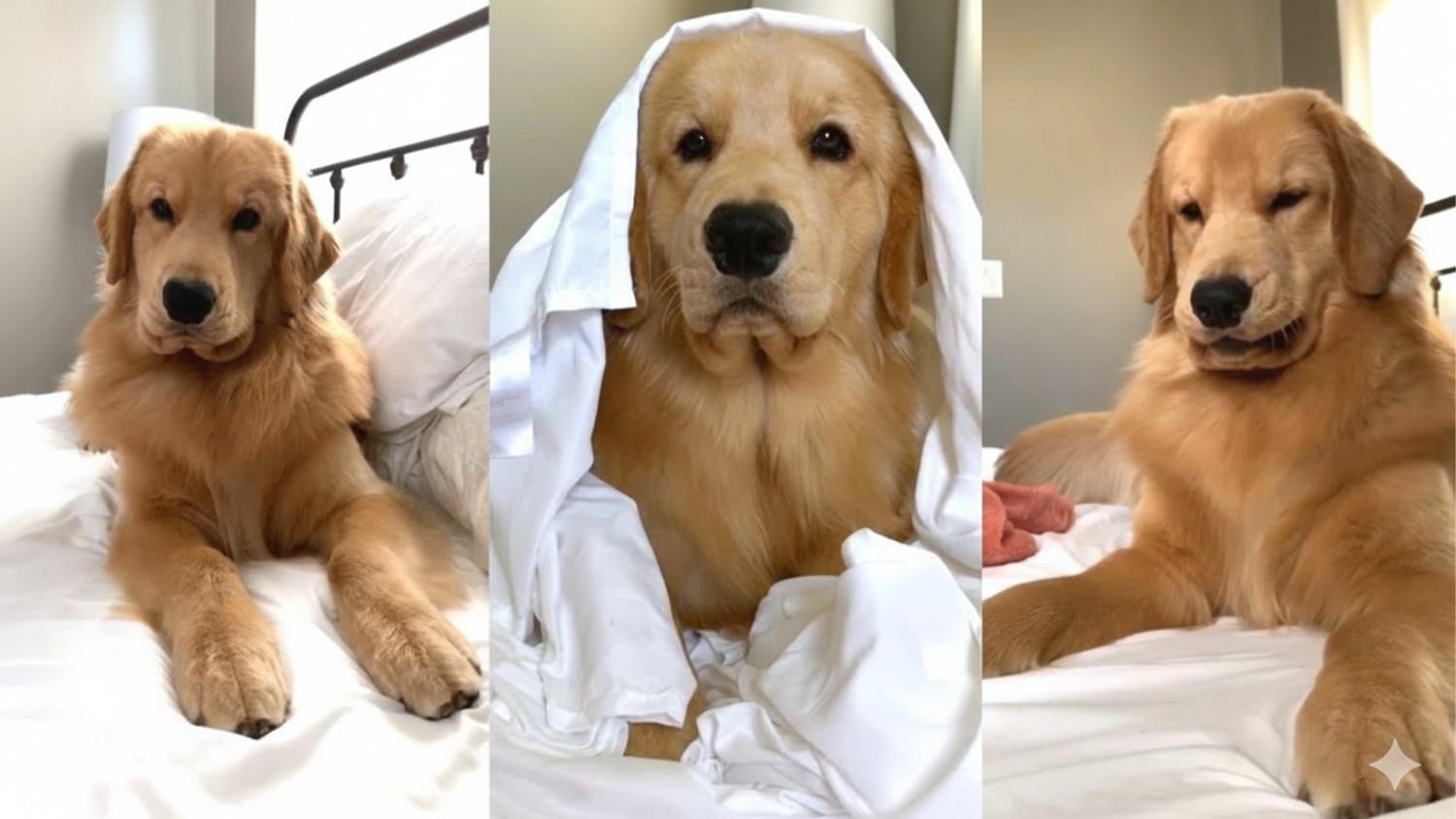 Tucker declares the bed his forever home