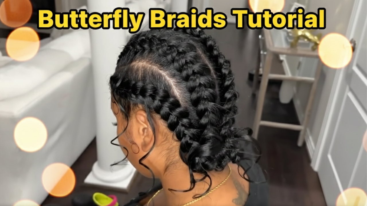 Why you should press your hair before braiding | Butterfly braids tutorial