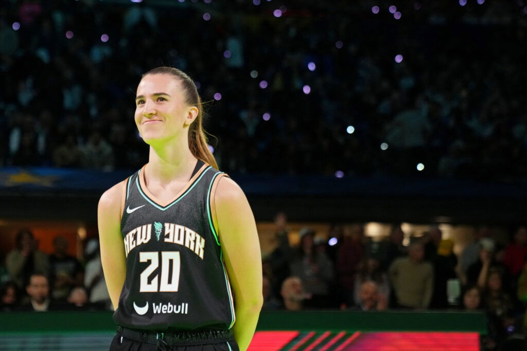 Sabrina Ionescu’s shoes catch Steph Curry’s attention