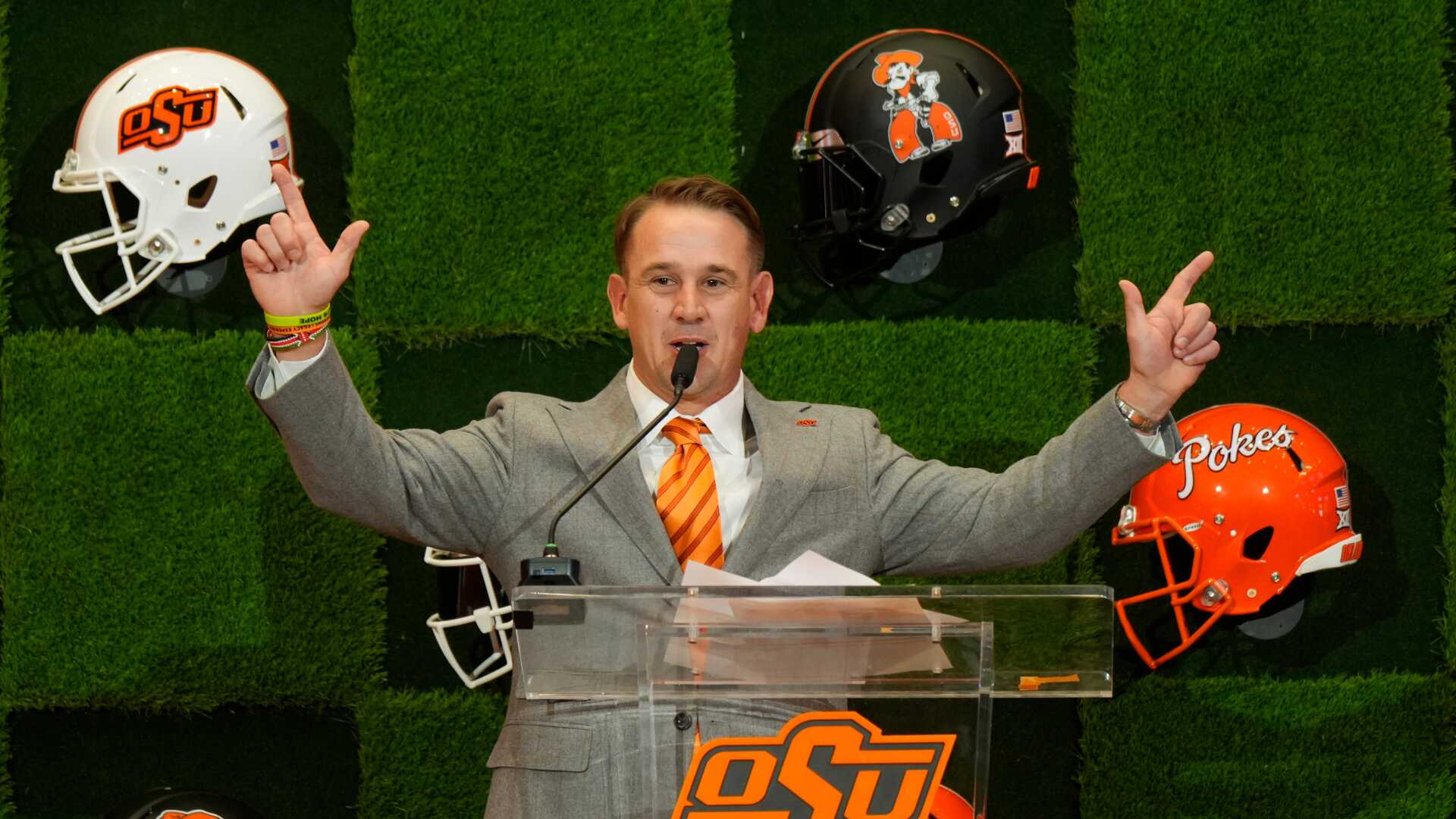Eric Morris introduced as Oklahoma State coach, looks to revive program Mike Gundy brought to ...