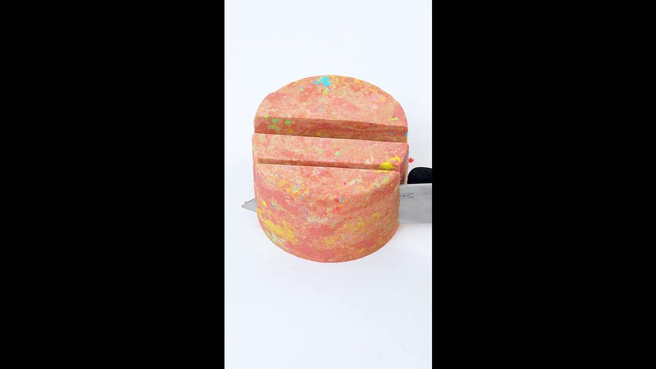 ASMR cutting peach mixed sand