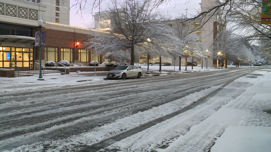 Newport News drivers battle through icy roads during Tuesday’s commute