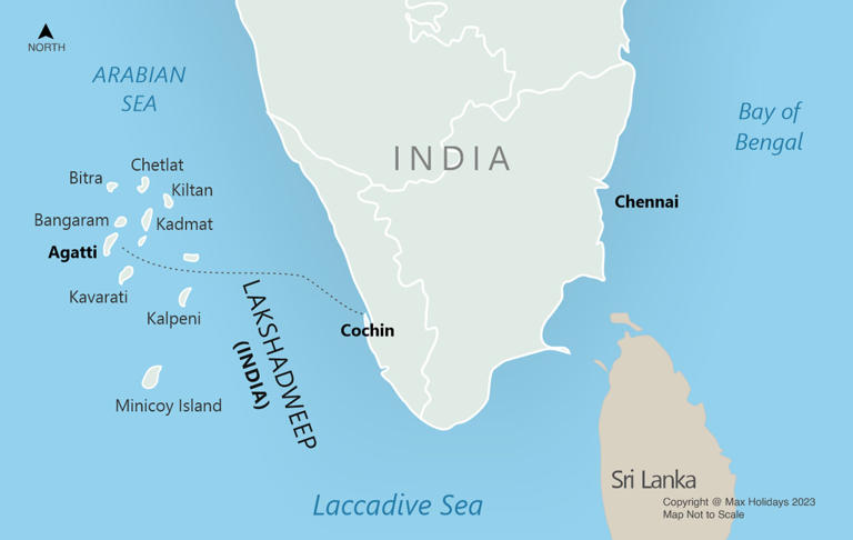 Which island is known as the coral island of India?