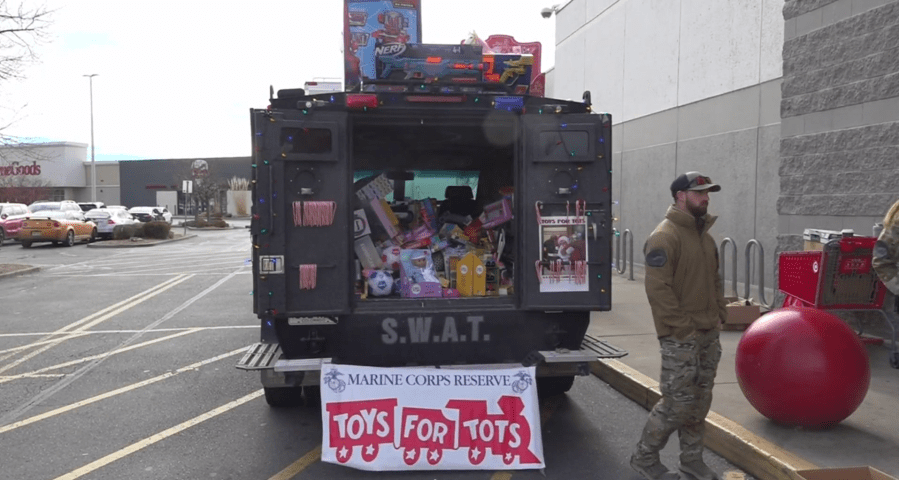 GJPD SWAT team collected toys for 'Stuff the Bearcat' toy drive Sunday
