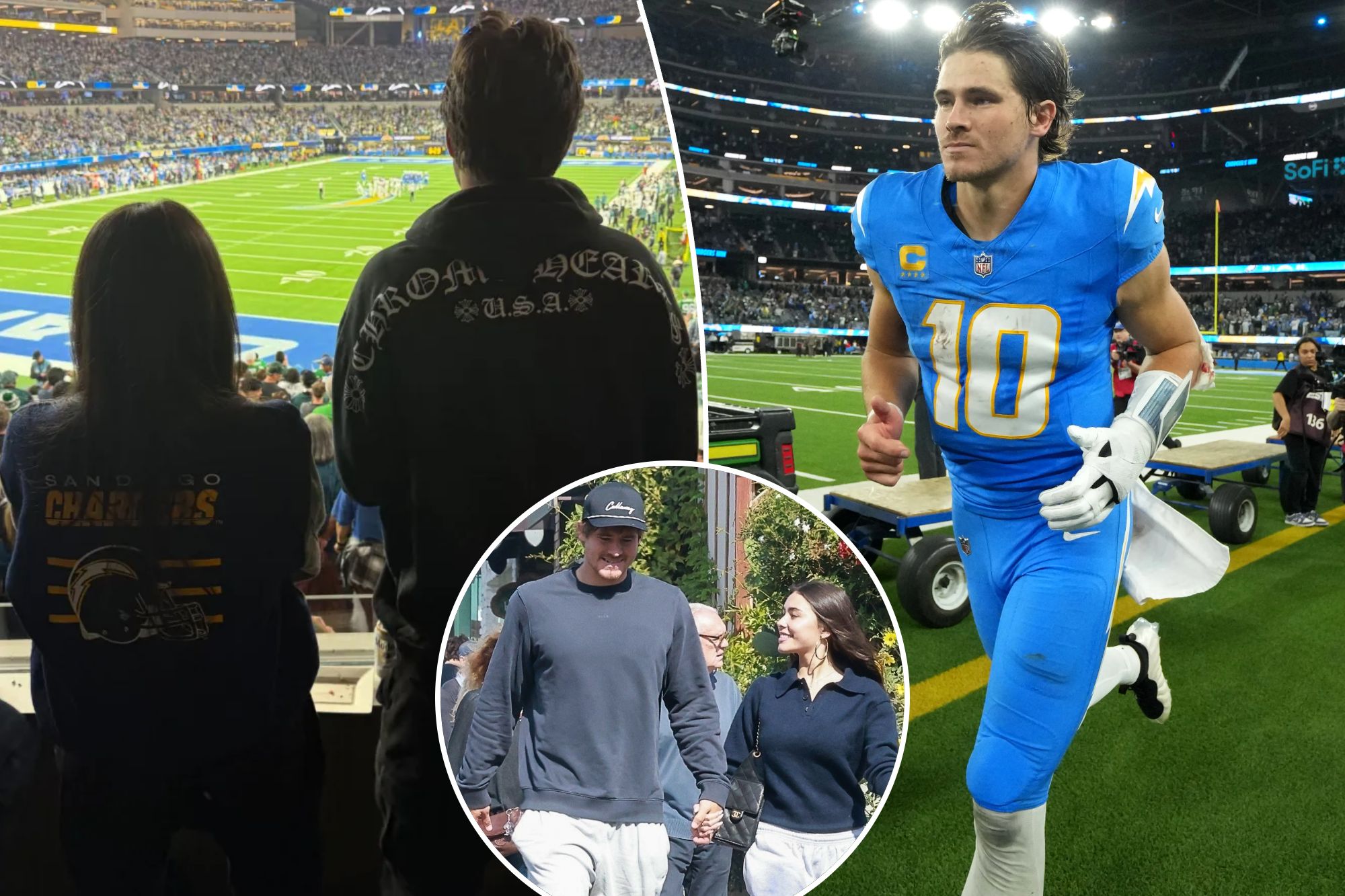 Madison Beer brings mom and brother to boyfriend Justin Herbert’s ...