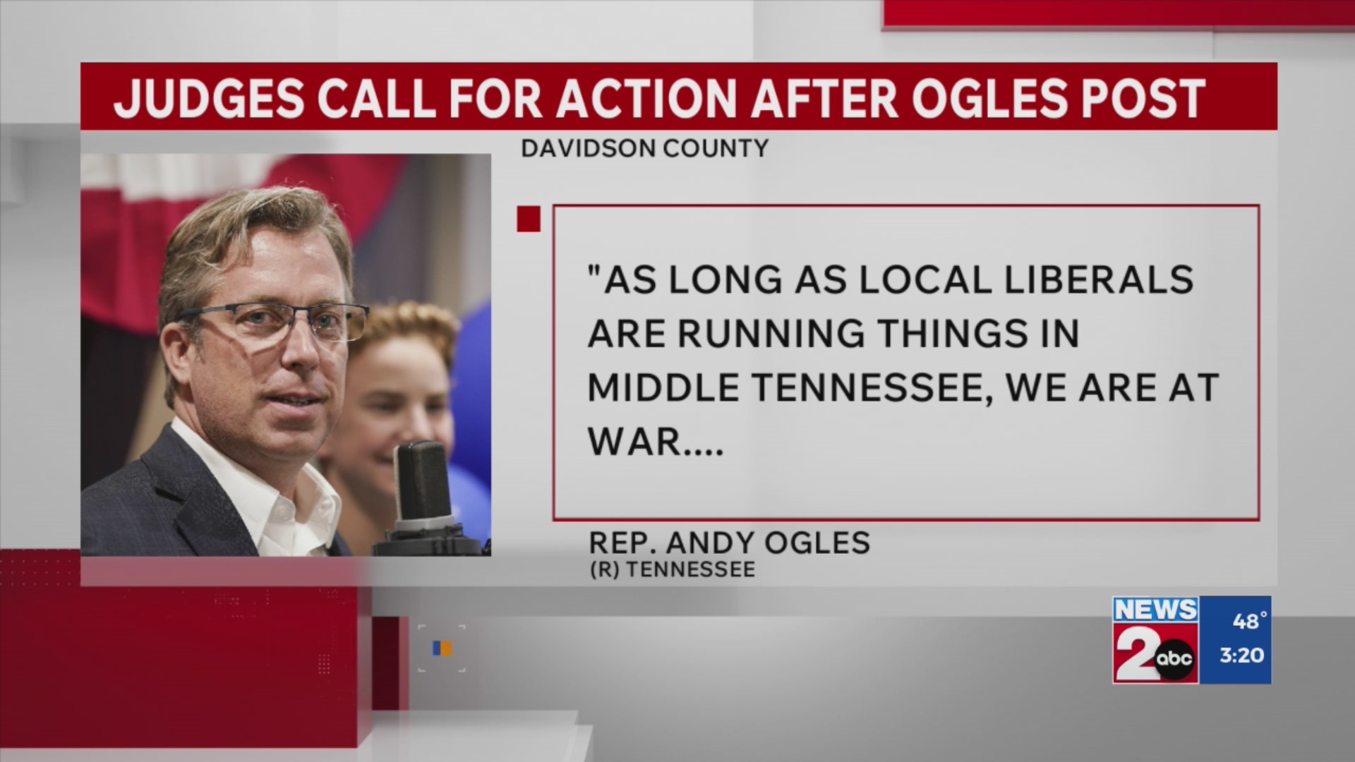 Judges call for action after Ogles post