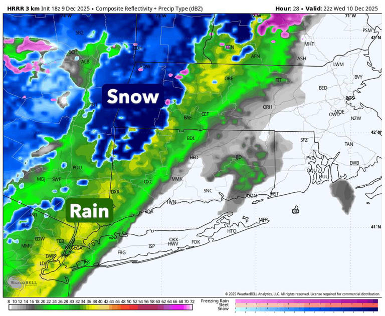 Storm to bring rain and snow to Connecticut Wednesday. Here are the ...