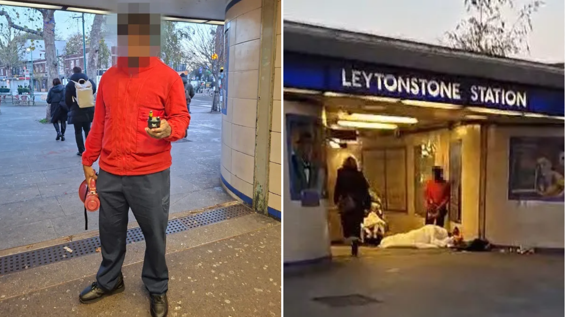 Tube worker caught using siren to wake homeless woman at train station