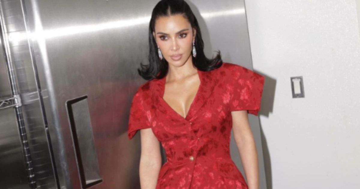 Kim Kardashian's bold red look has the internet buzzing