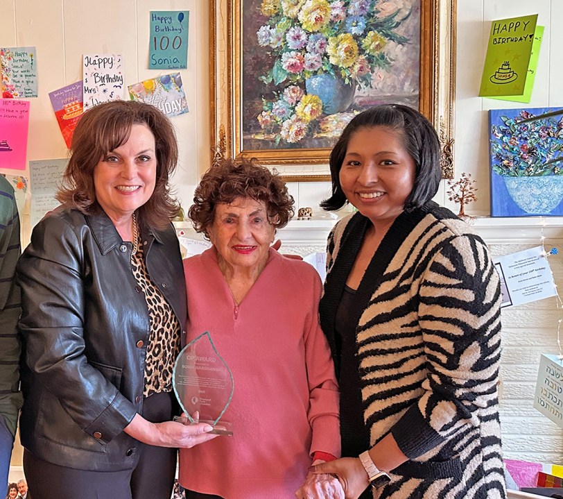 100-year-old Holocaust survivor Sonia Warshawski receives OP Award