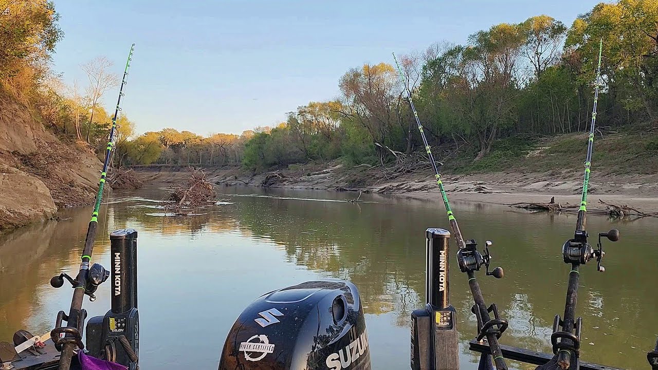 Bait fishing in a small river