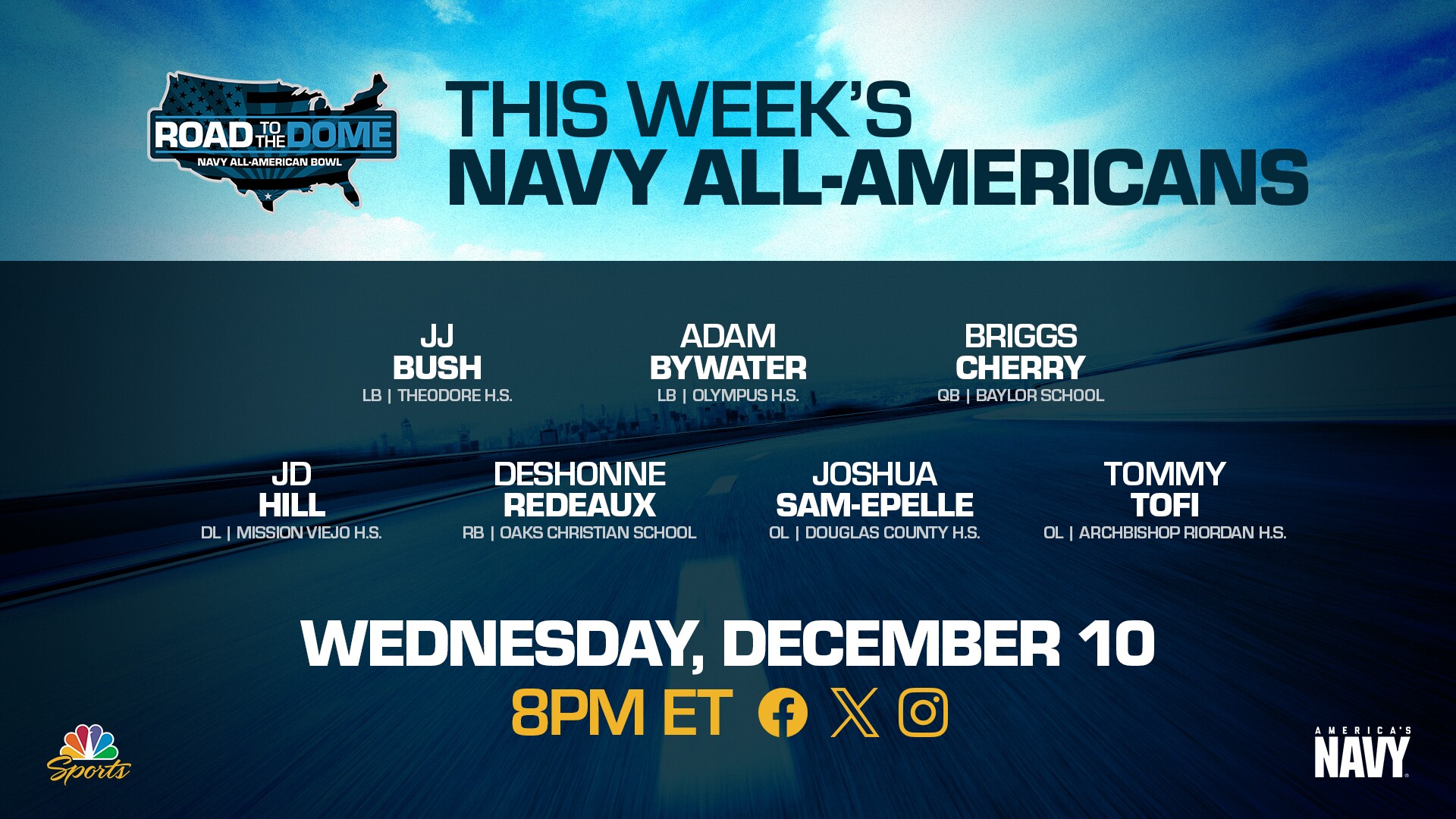 Navy All-American Bowl’s Road to the Dome digital series to be released ...