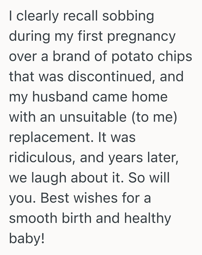 Pregnant woman yelled at her husband after he ate some of her favorite ...