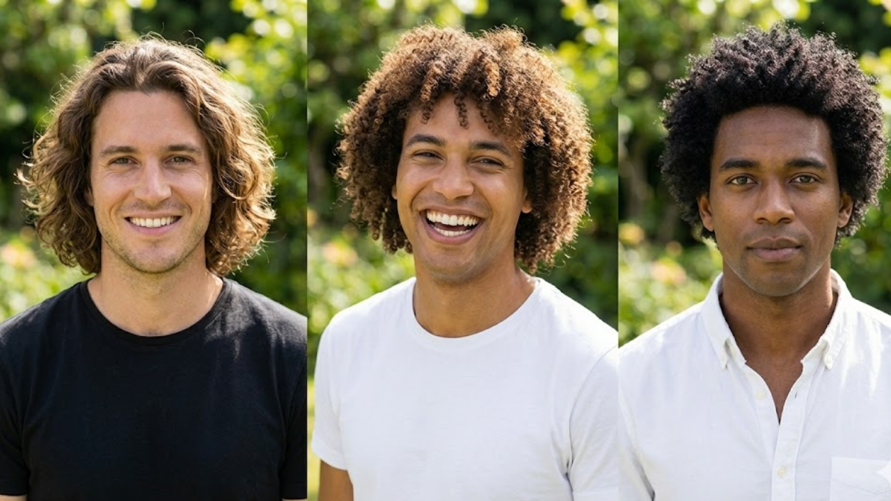 3 levels of curly hair