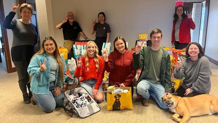 Pre-veterinary club donates over 1,000 pounds of pet food to local shelters