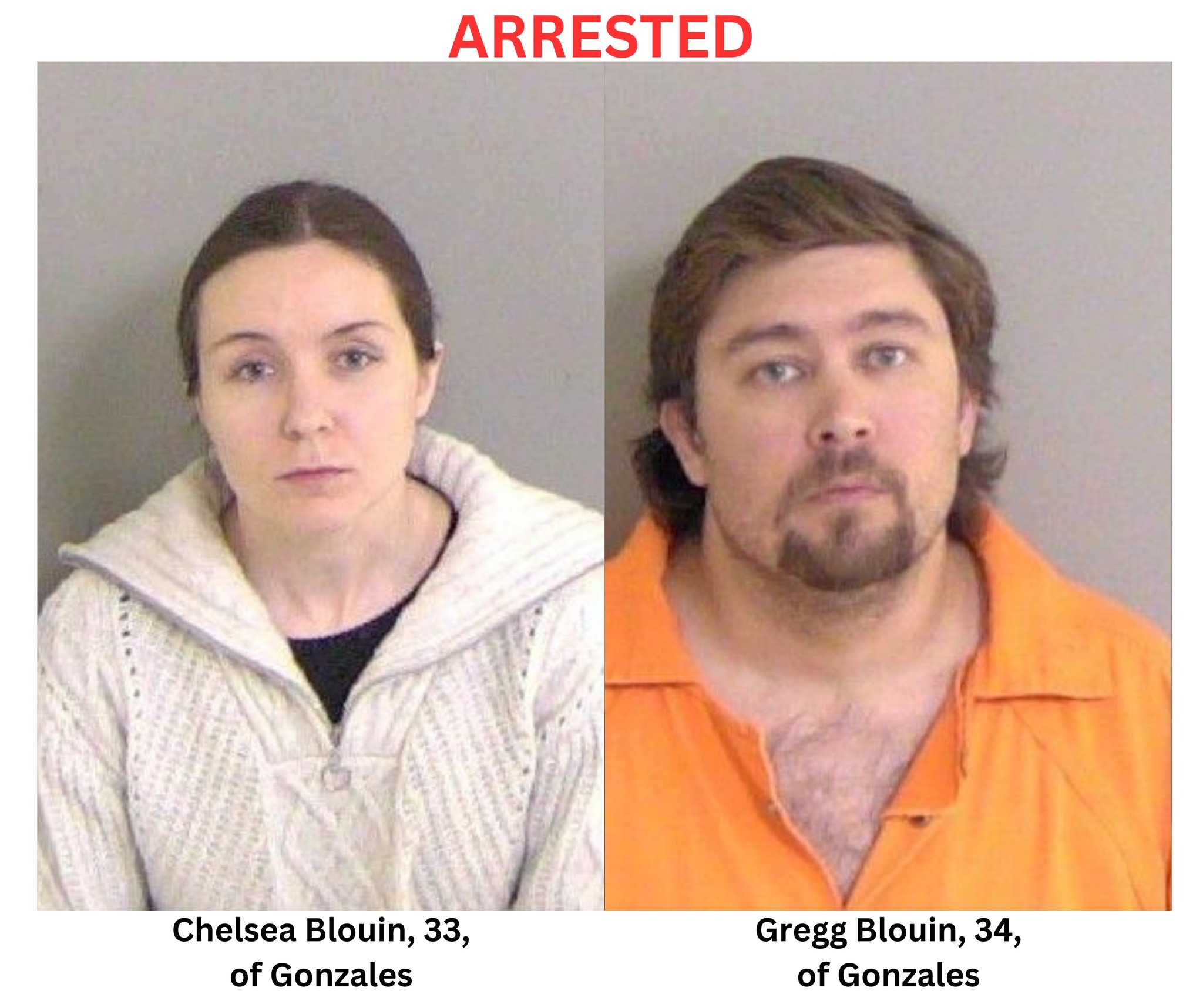 Gonzales couple arrested, accused of abusing two foster children
