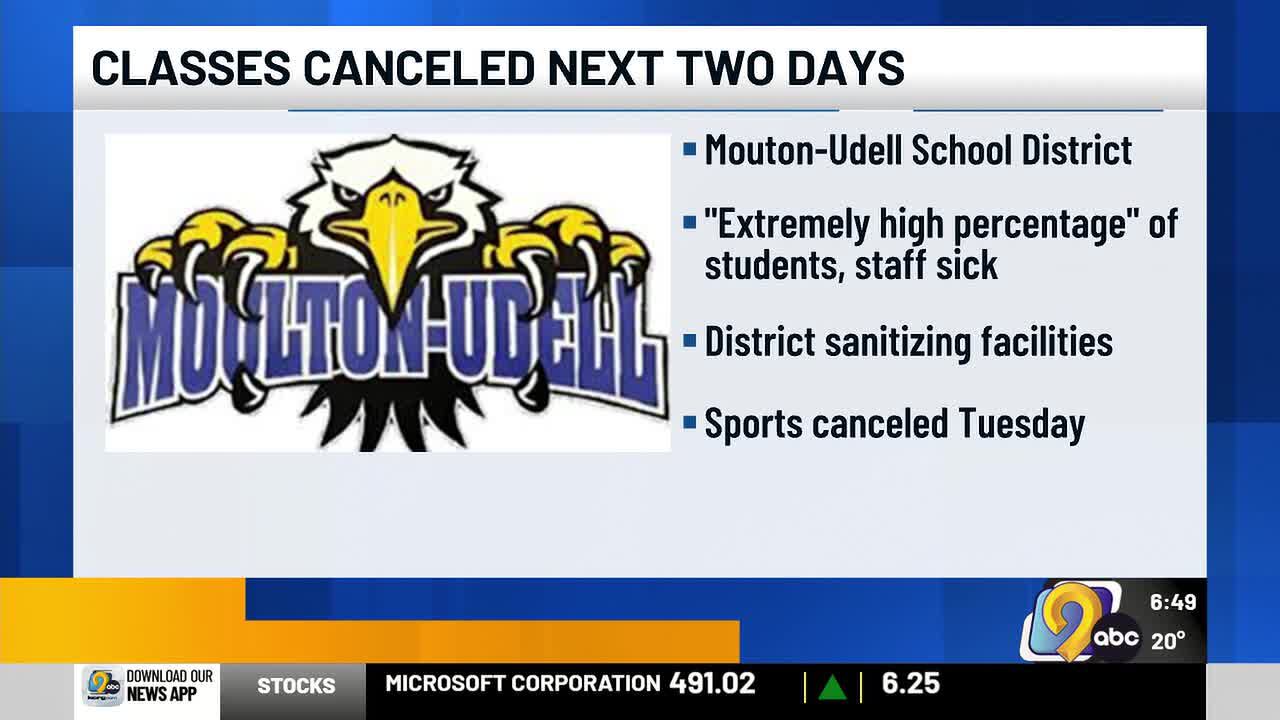 Iowa school district cancels classes due to flu outbreak