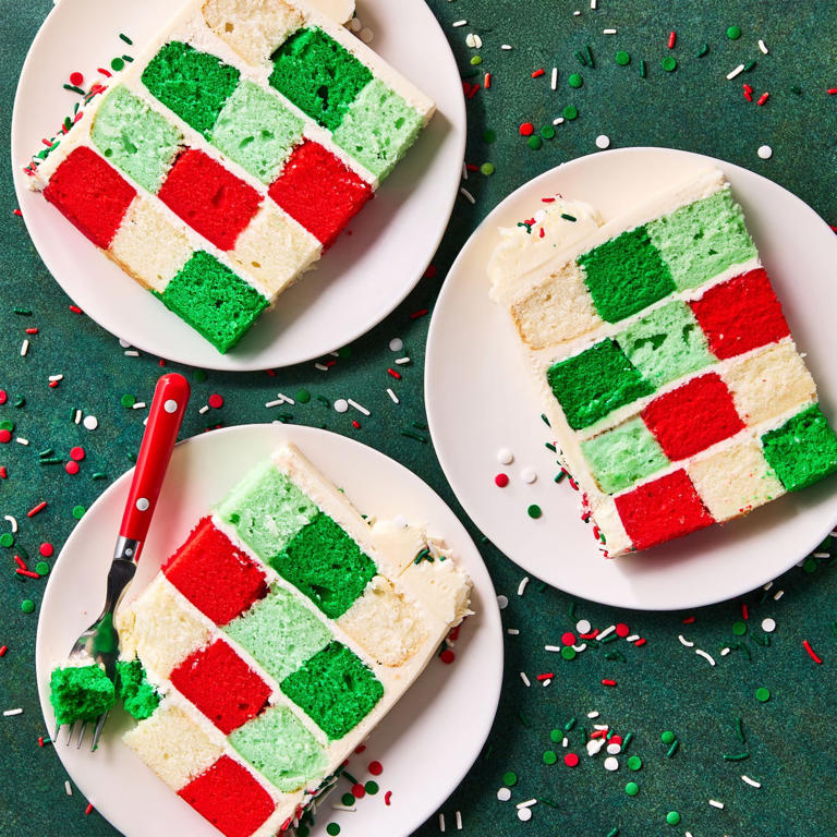 My holiday checkerboard cake will wow your guests this season