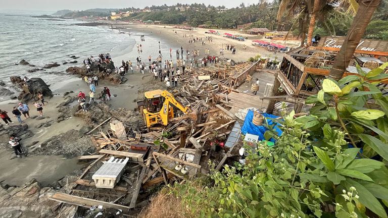 Goa nightclub fire: Romeo Lane’s Vagator structure demolished; razed ...