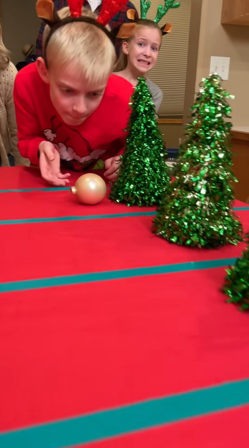 Christmas ornament roll challenge – fun for the whole family